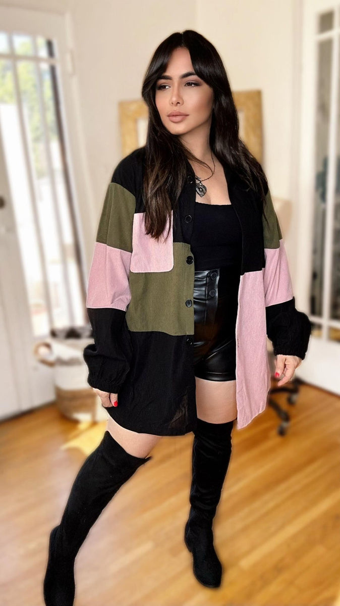 The Color Blocking Sweater Blouse – Peace And Rock Boutique PR