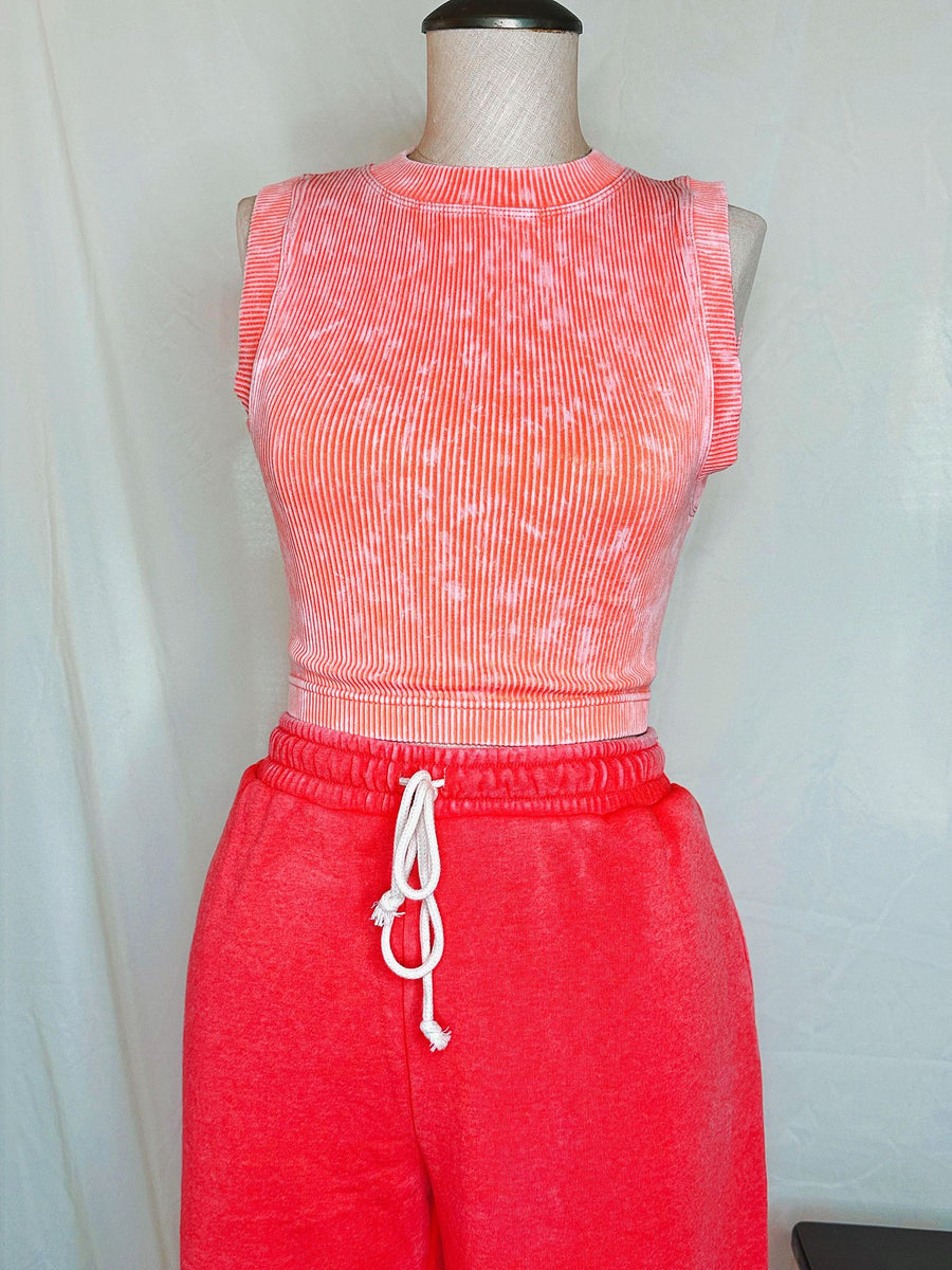 The Stella Basic Crop (Coral) – Peace And Rock Boutique PR